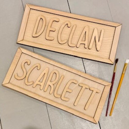 Paint Your Own Name Sign Kit/ Kid's Crafts/ Personalized - Etsy