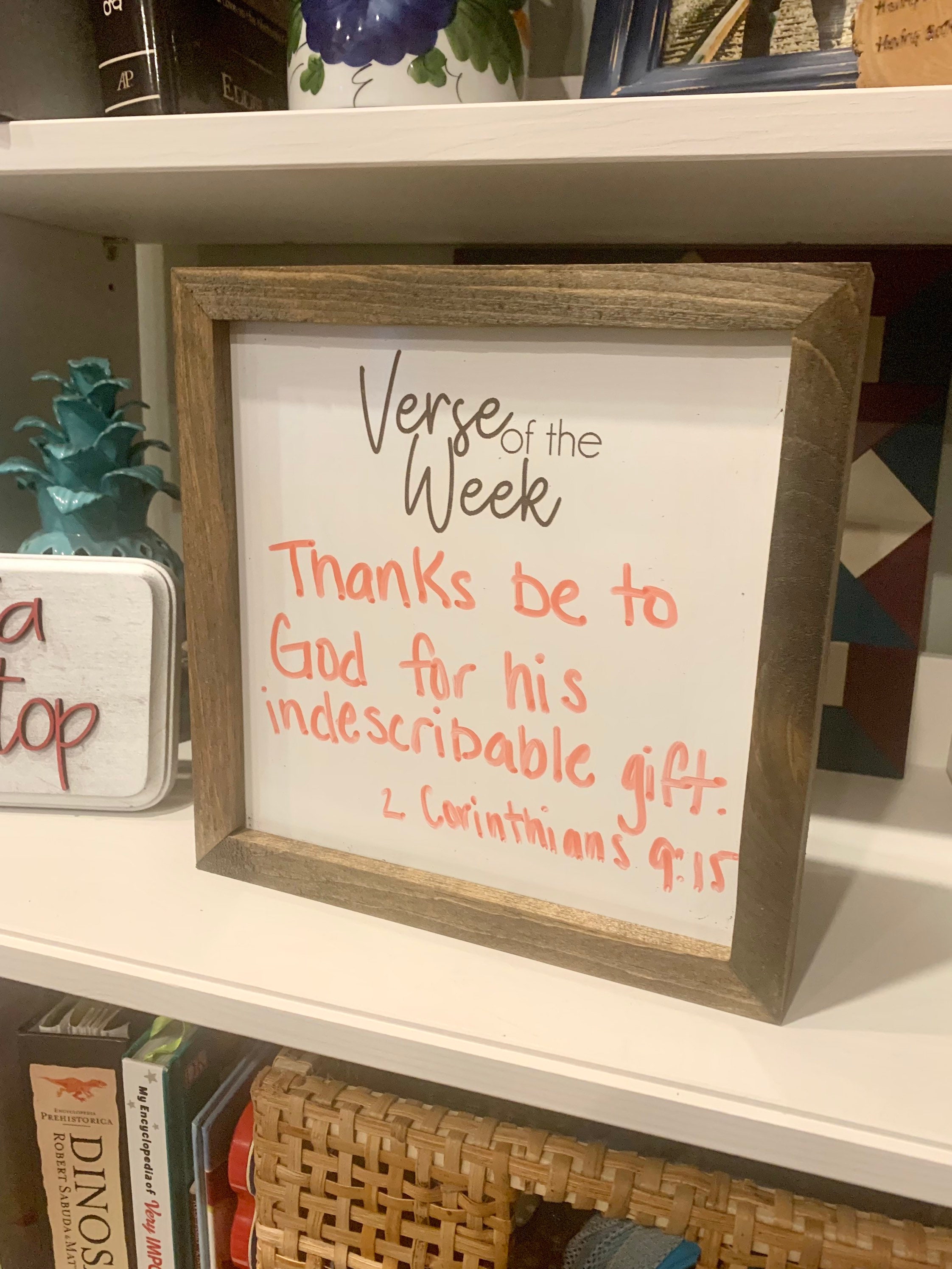 Bible Verse Weekly Verse Framed Scripture Dry Erase Board - Etsy