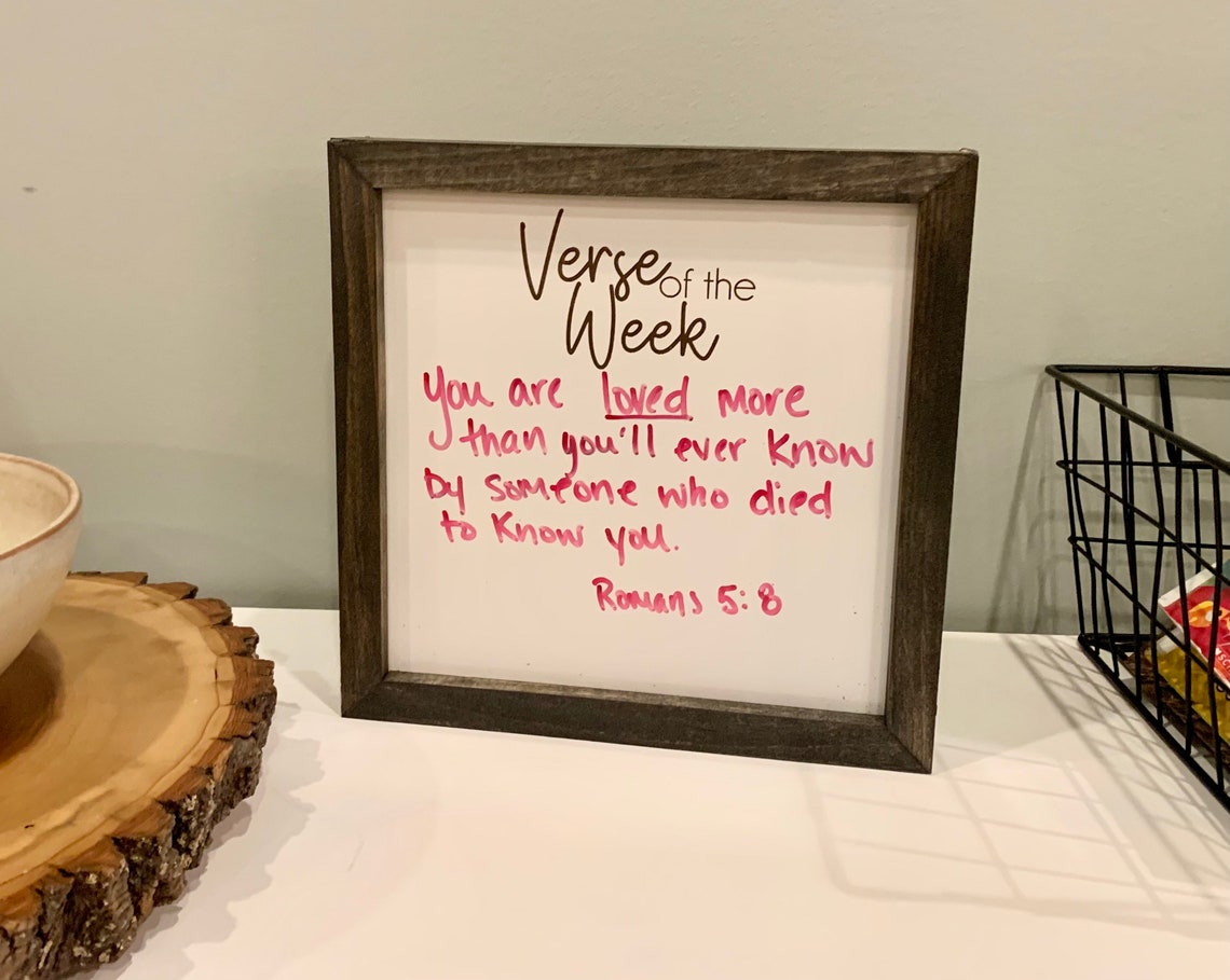 Bible Verse Weekly Verse Framed Scripture Dry Erase Board - Etsy