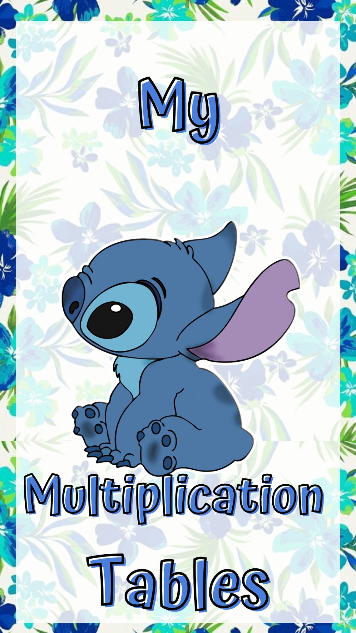 Stitch Multiplication Tables, Printables - Etsy