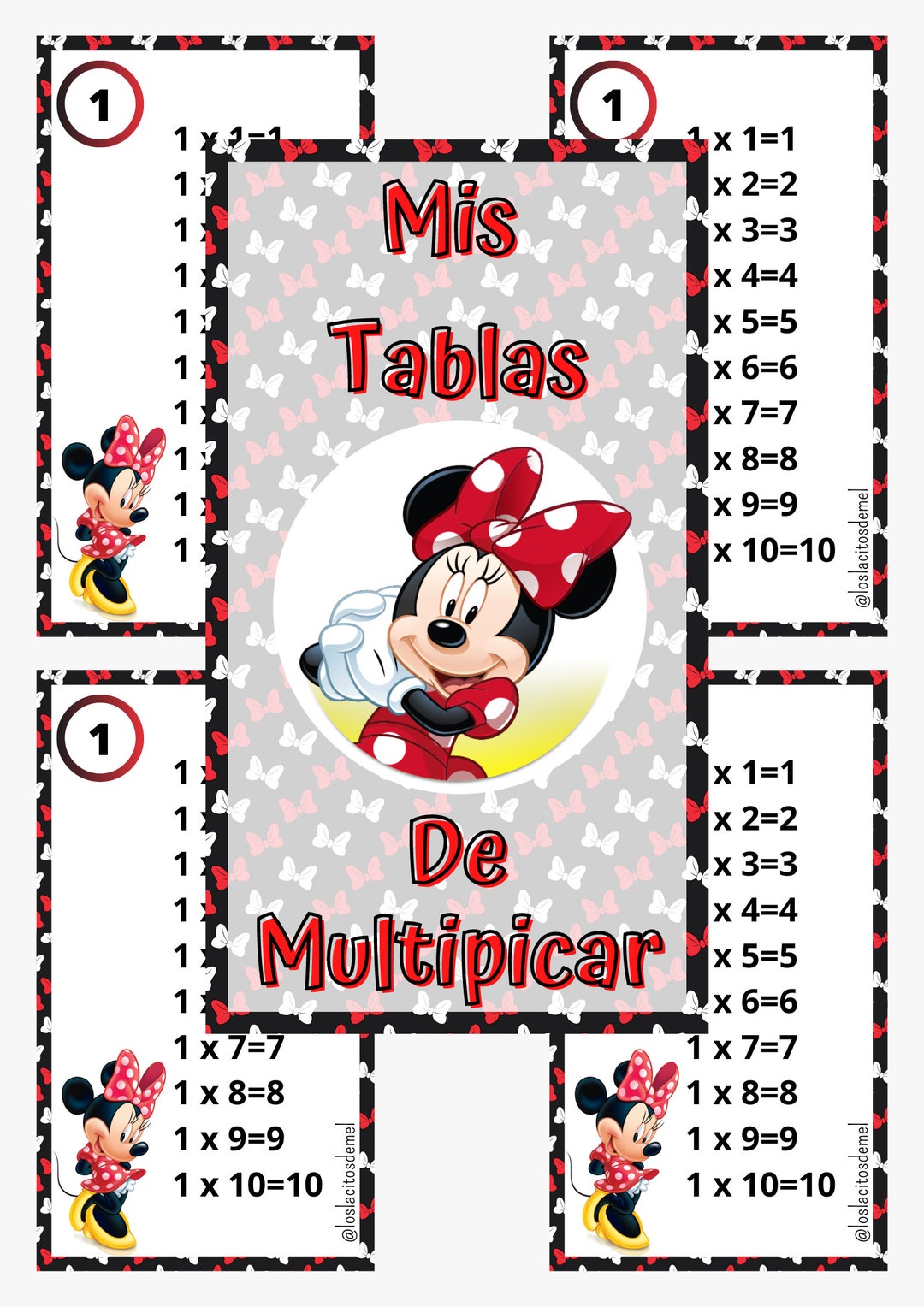 Minnie Multiplication Tables Printable - Etsy