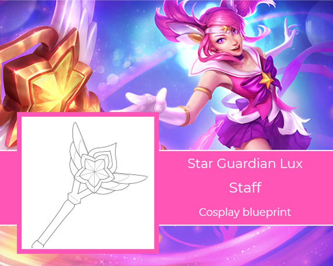 Star Guardian Lux Staff Blueprint - Etsy