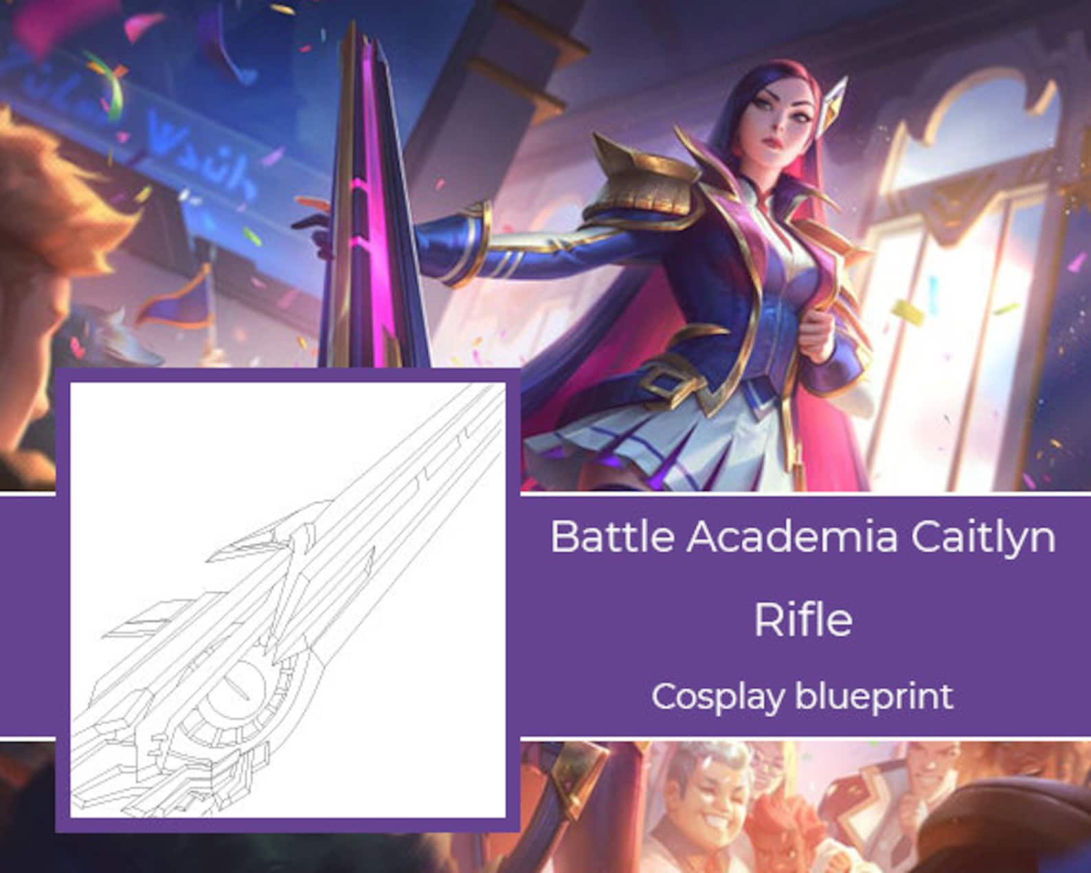 Battle Academia Caitlyn Rifle Blueprint - Etsy Australia
