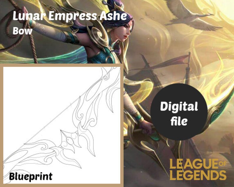 Lunar Empress Ashe - Bow Blueprint - Etsy