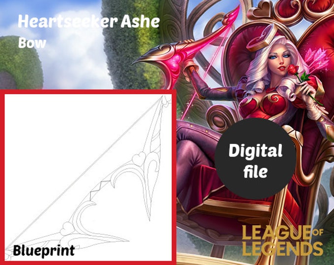 Heartseeker Ashe Bow Blueprint - Etsy