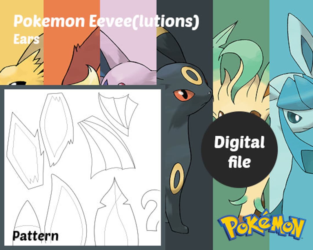 Pokemon Eeveelutions Ears Patterns - Etsy Australia