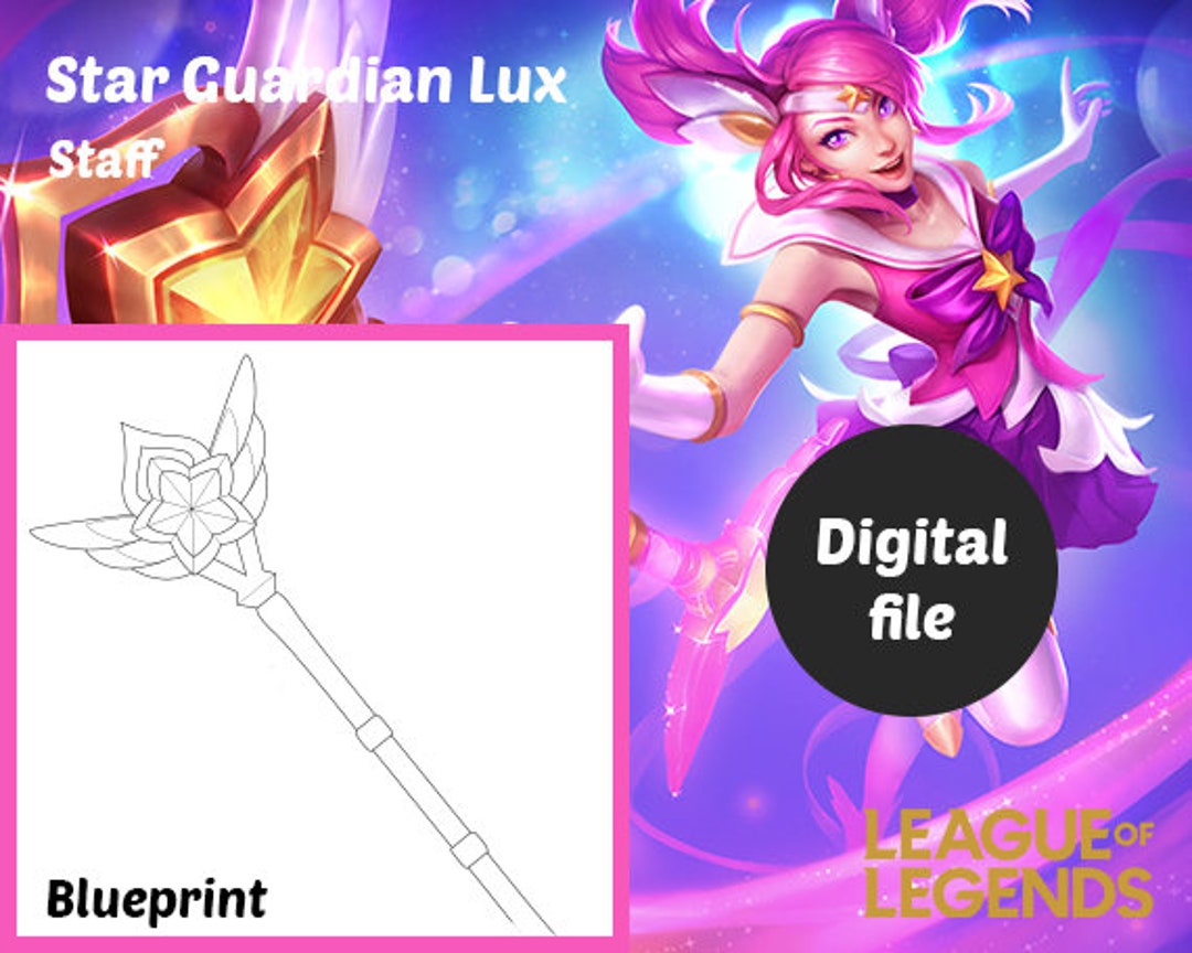 Star Guardian Lux - Staff Blueprint - Etsy