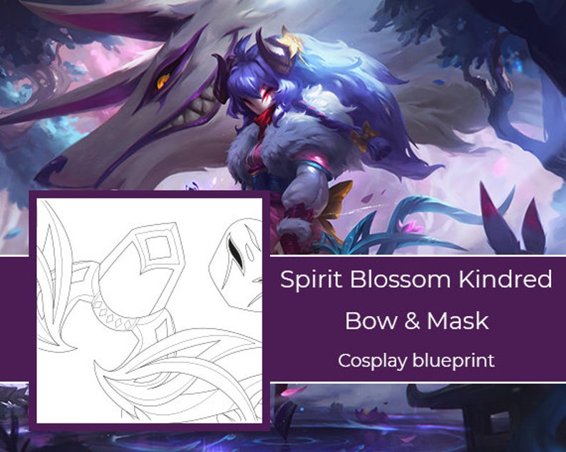 Spirit Blossom Kindred Bow Mask Blueprints | Etsy