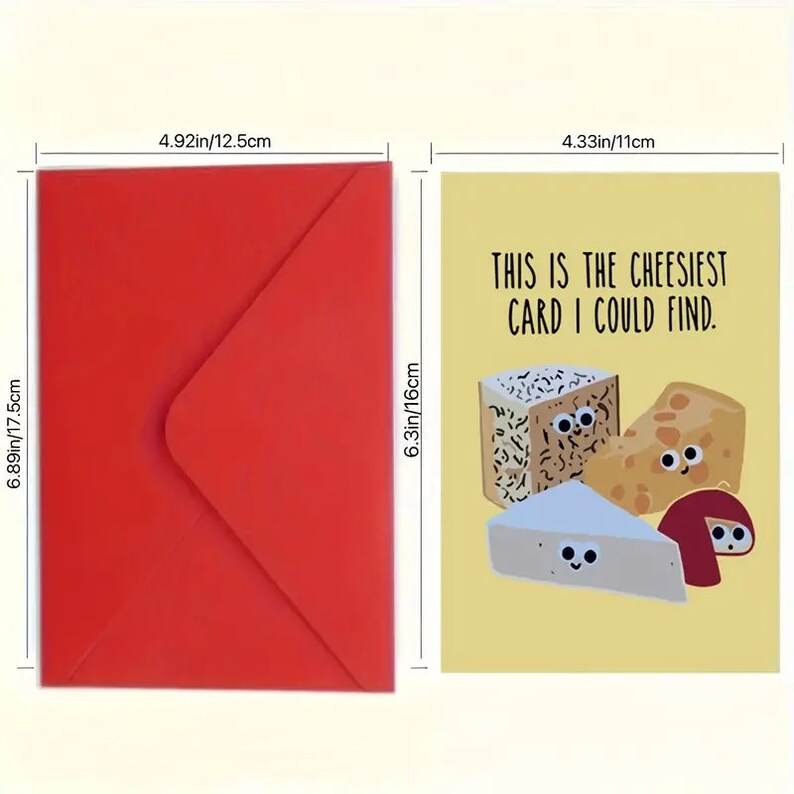This is the Cheesiest Card I Could Find Funny Greeting Card 6.3x4.33 in ...