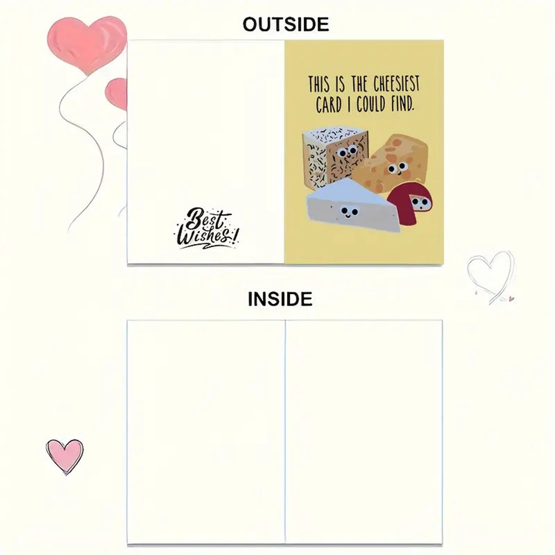 This is the Cheesiest Card I Could Find Funny Greeting Card 6.3x4.33 in ...