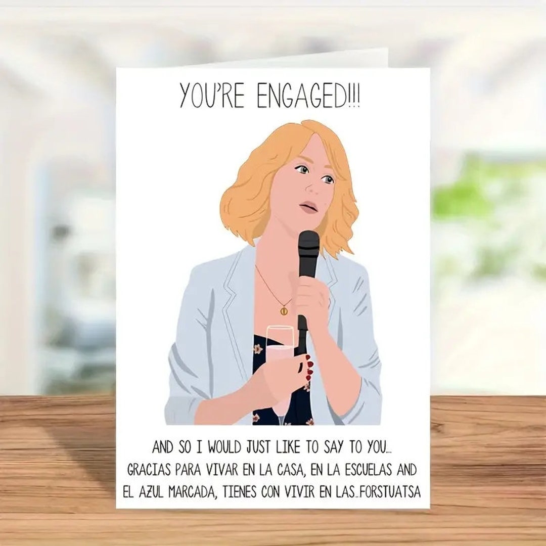 You're Engaged Funny Bridesmaids Card 6.7x4.72 in Blank Inside With ...