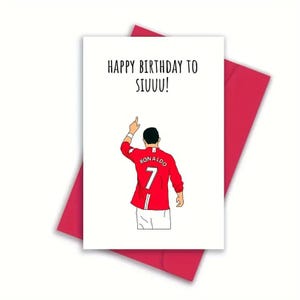 Cristiano Ronaldo Inspired Birthday Card 8 X 5.25 Inches Happy Birthday ...