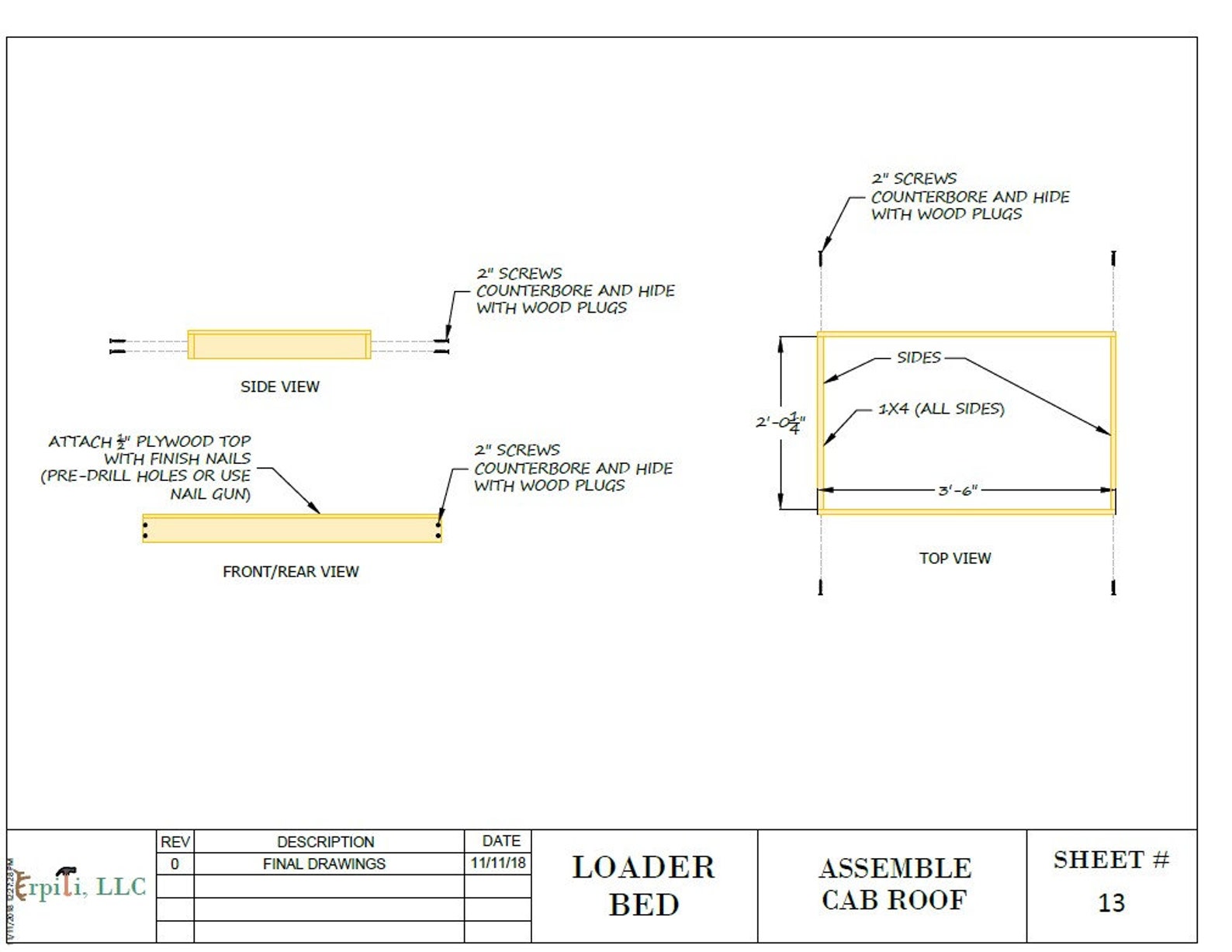 Twin Size Front End Loader Bed PLANS plans Only Create a | Etsy Canada