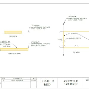 Full Size Front End Loader Bed PLANS (plans Only), Create a ...