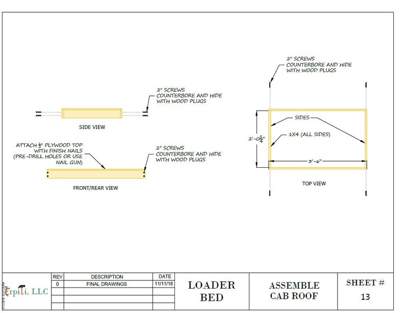 Twin Size Front End Loader Bed PLANS (plans Only), Create a ...