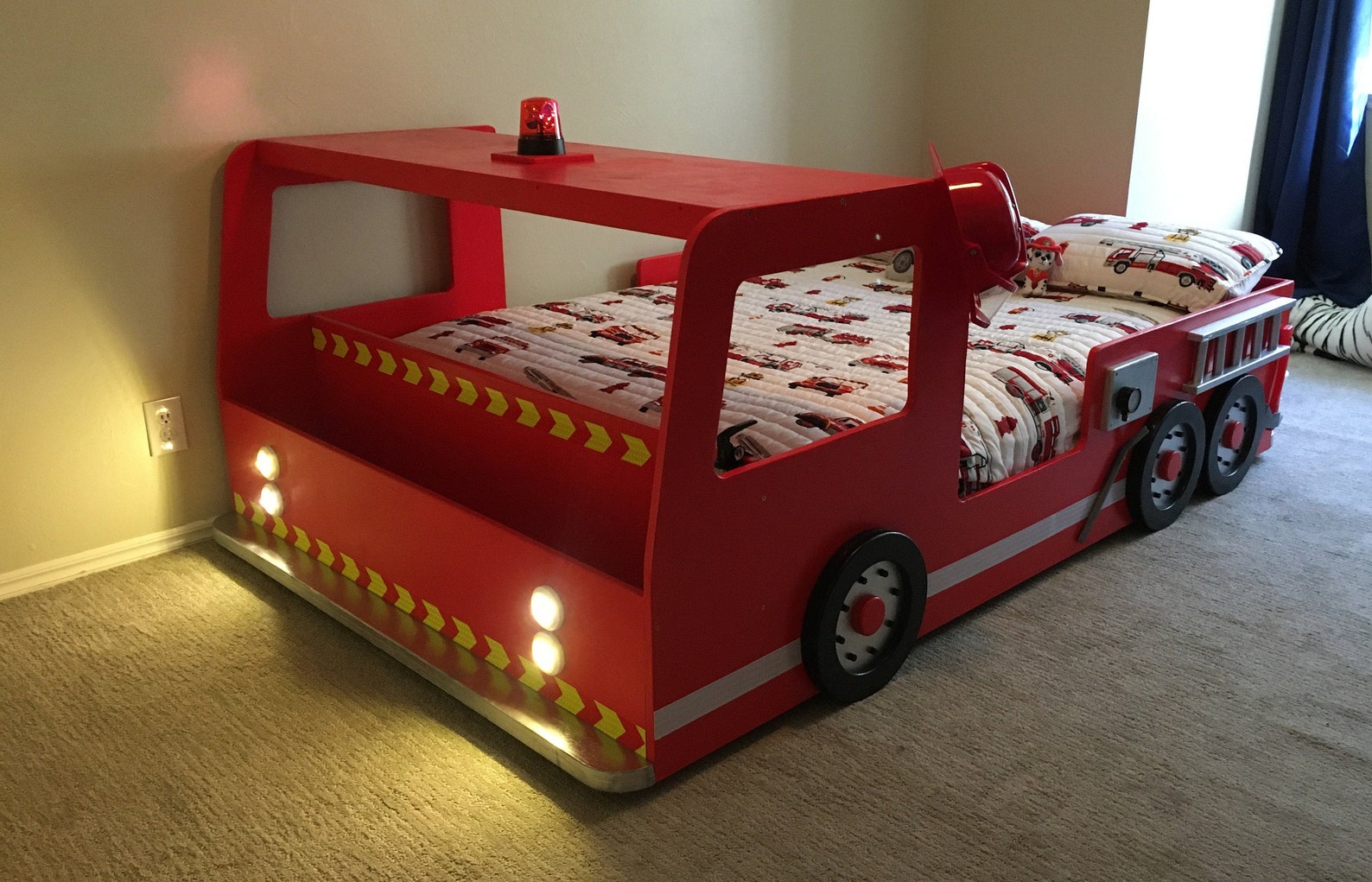 Fire Truck Bed PLANS plans Only, Create a Fireman Themed Bedroom for ...