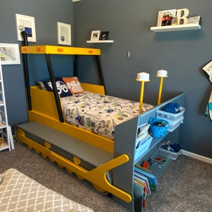 Twin Size Bulldozer Bed PLANS (plans Only), Create a Construction ...
