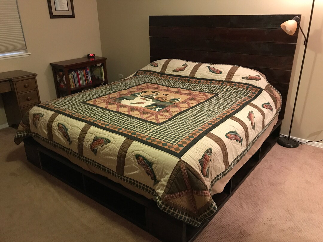 Queen Size Platform Bed W/ Headboard PLANS (plans Only), Perfect for ...
