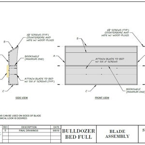 Full Size Bulldozer Bed PLANS (plans Only), Create a Construction ...