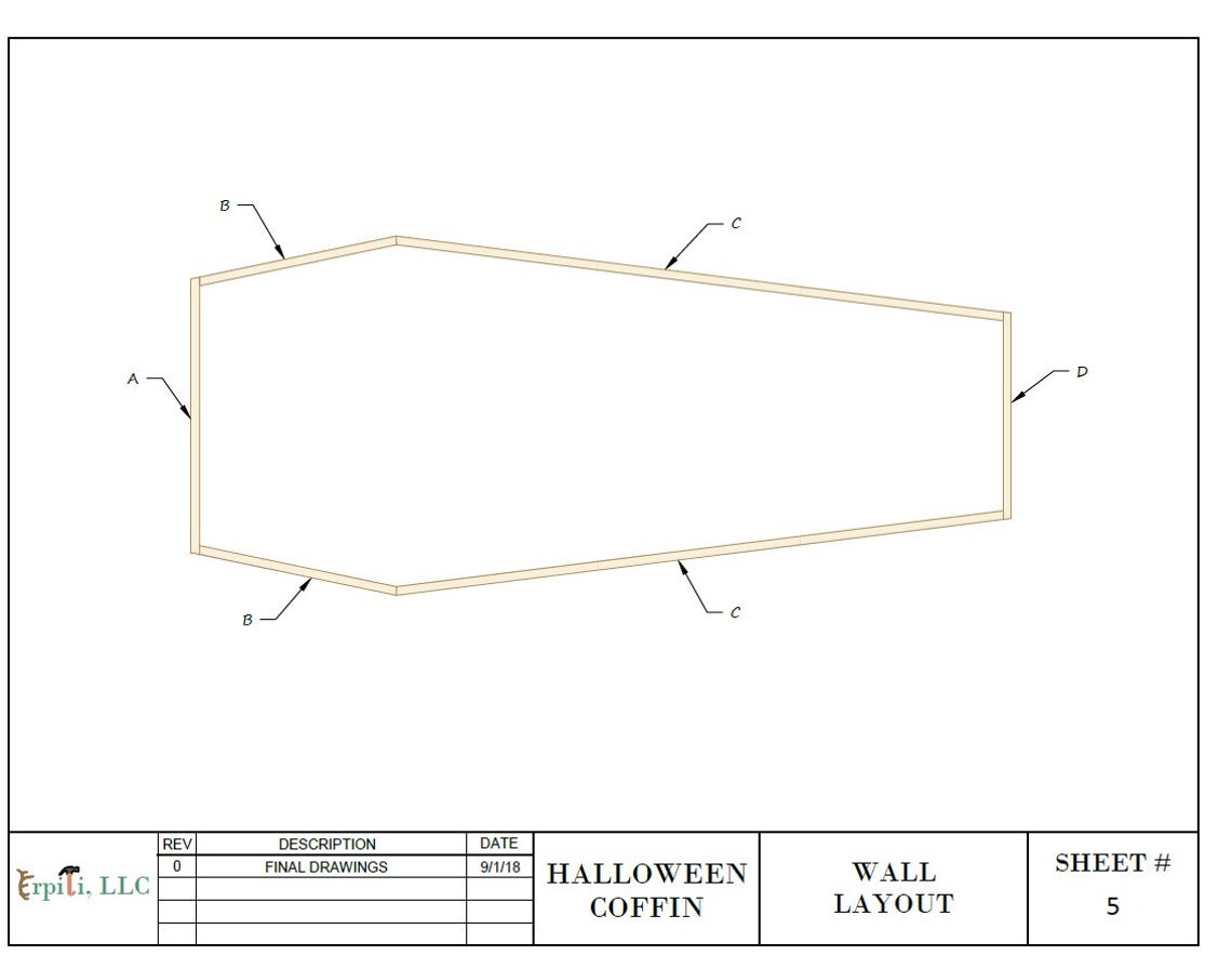 Halloween Coffin PLANS (plans Only), Build a Coffin Decoration for Your ...