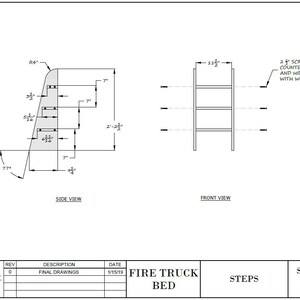 Fire Engine Bed PLANS (plans Only), Create a Fireman Themed Bedroom for ...
