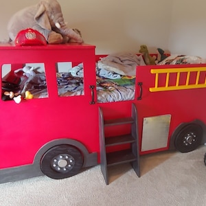 Fire Engine Bed PLANS (plans Only), Create a Fireman Themed Bedroom for ...