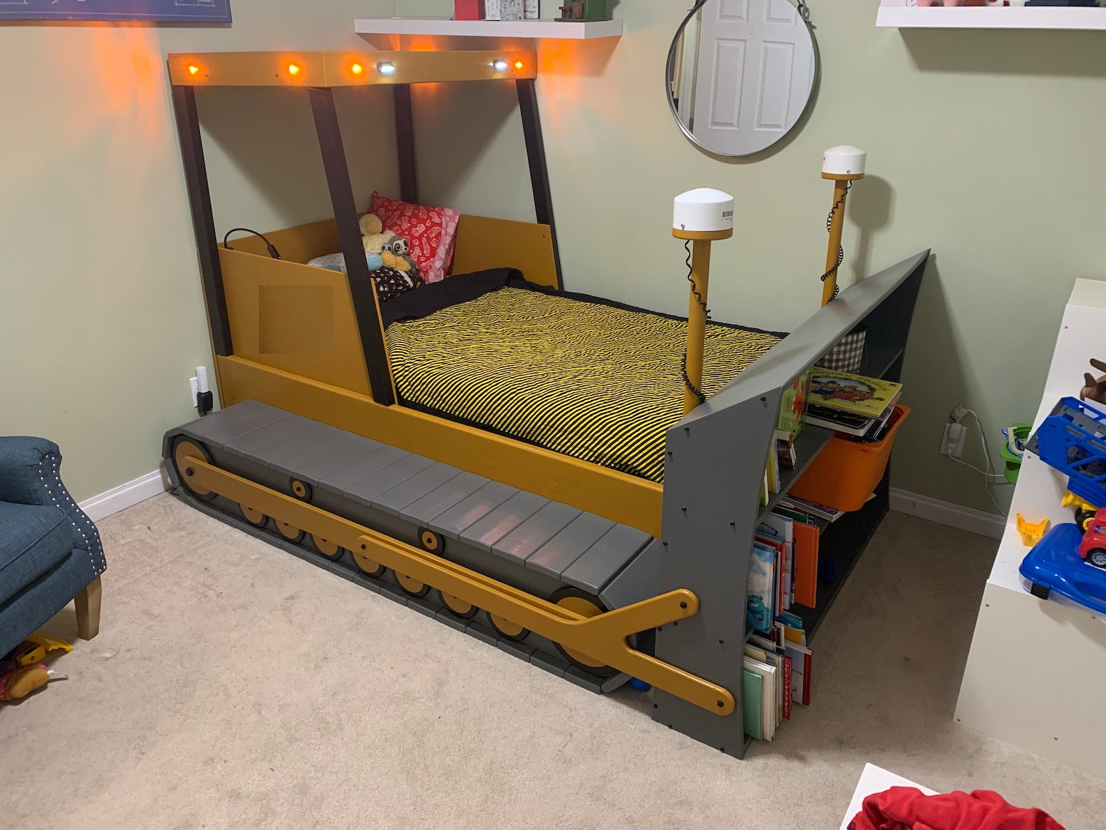 Twin Size Bulldozer Bed PLANS plans Only, Create a Construction Themed ...