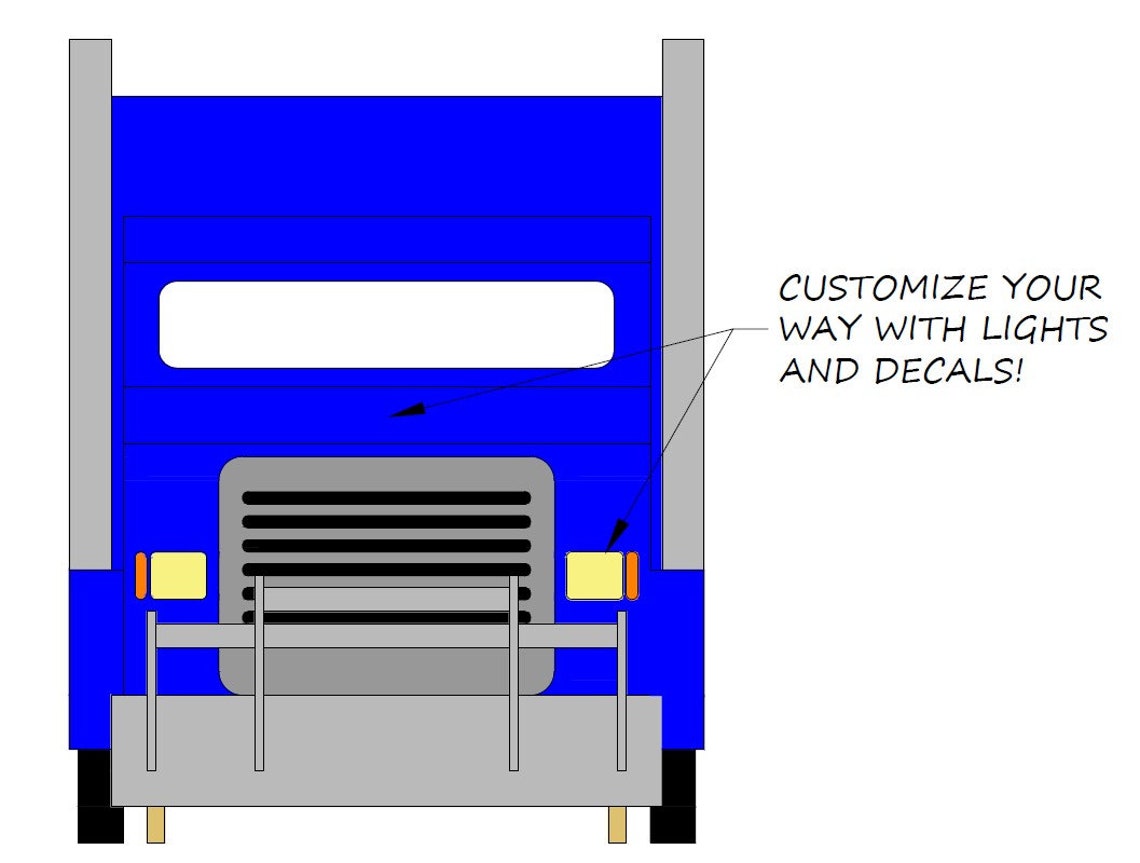 Twin Size Semi Truck Bed PLANS plans Only Create a Big Rig | Etsy