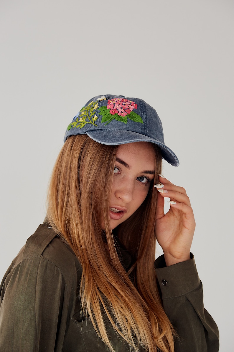Custom Flower Embroidered Baseball Hats for Women Womens - Etsy