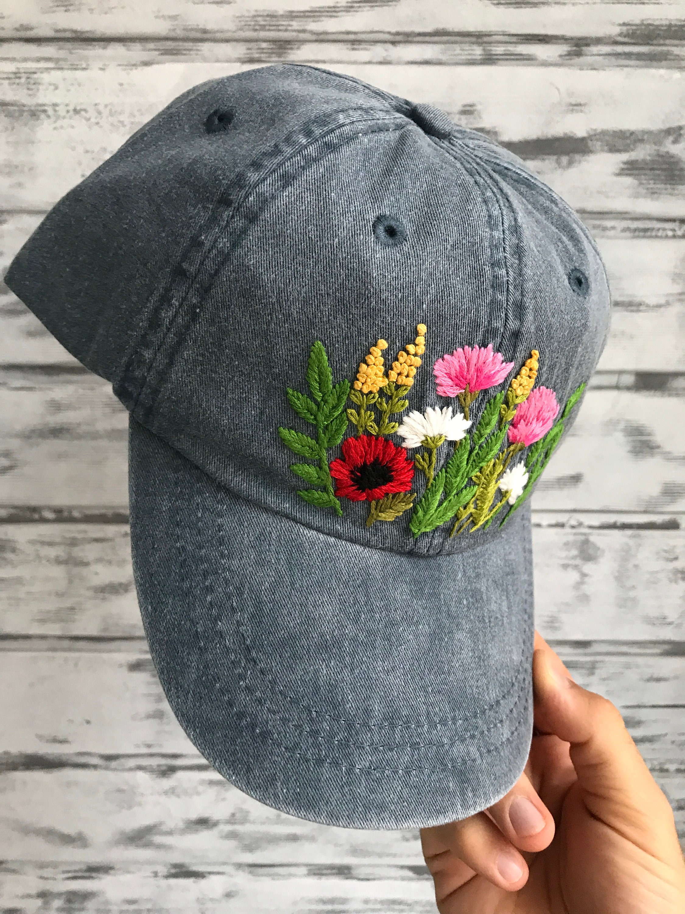 Hand Embroidered Hat Mother's Day Gift Birthday Gifts | Etsy