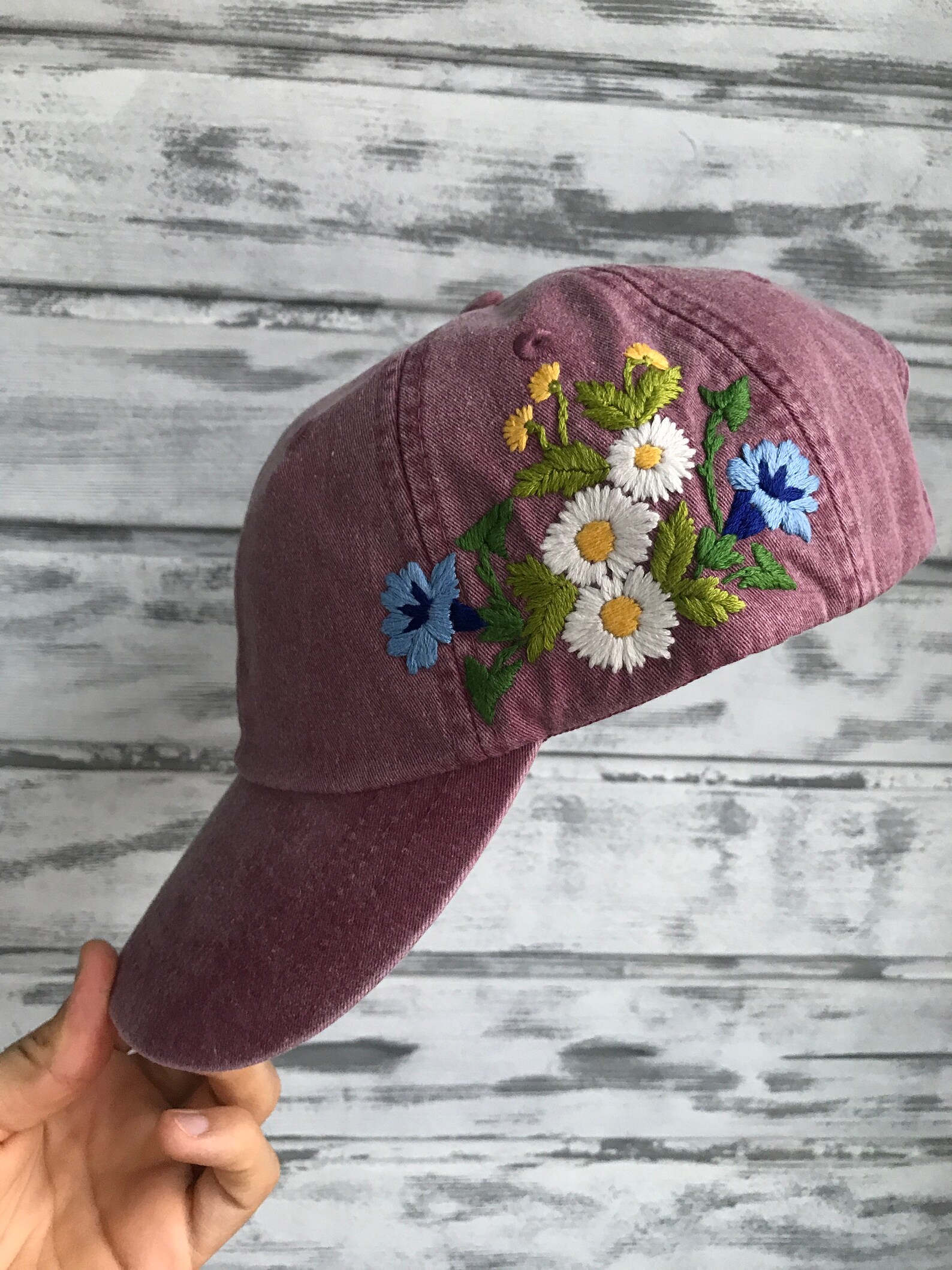 Mothers Day Custom Embroidered Hat Floral Embroidery Custom | Etsy