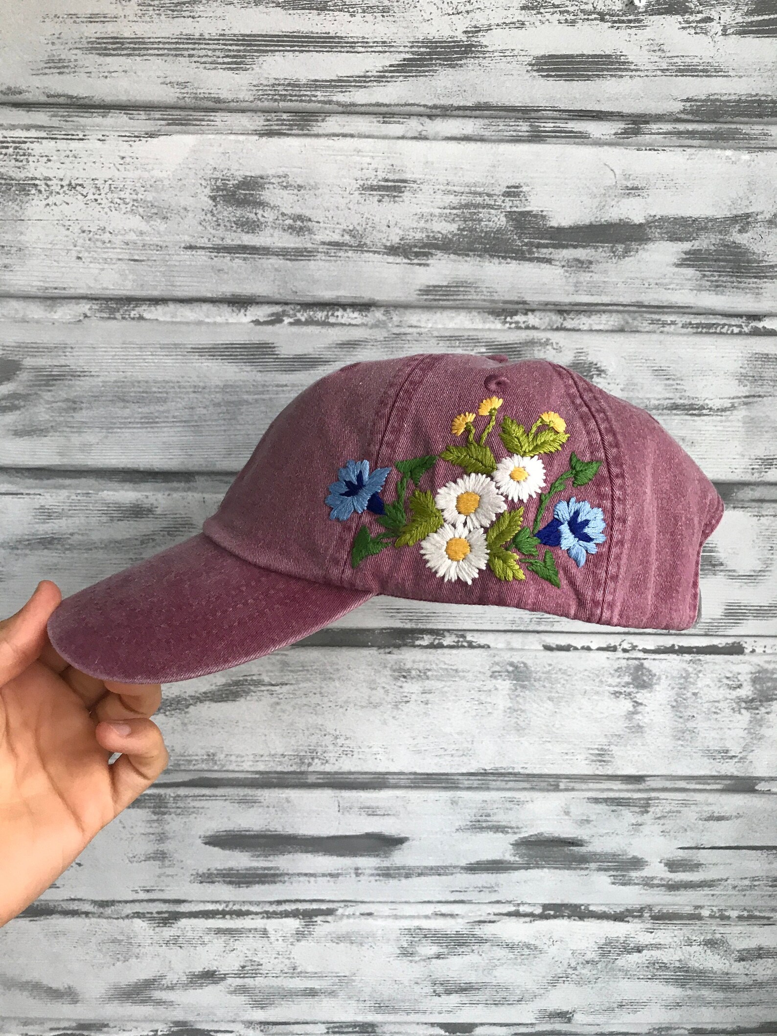Mothers Day Custom Embroidered Hat Floral Embroidery Custom | Etsy