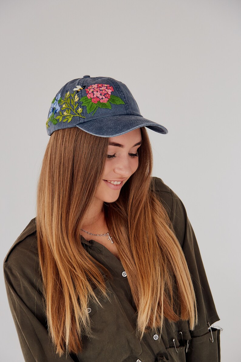 Custom Flower Embroidered Baseball Hats for Women Womens - Etsy