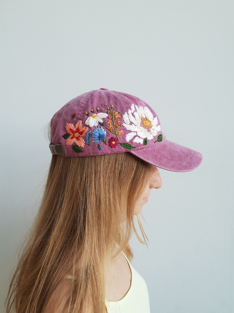 Baseball Hat, Embroidered Hat, Hand Embroidery, Hand Embroidered ...