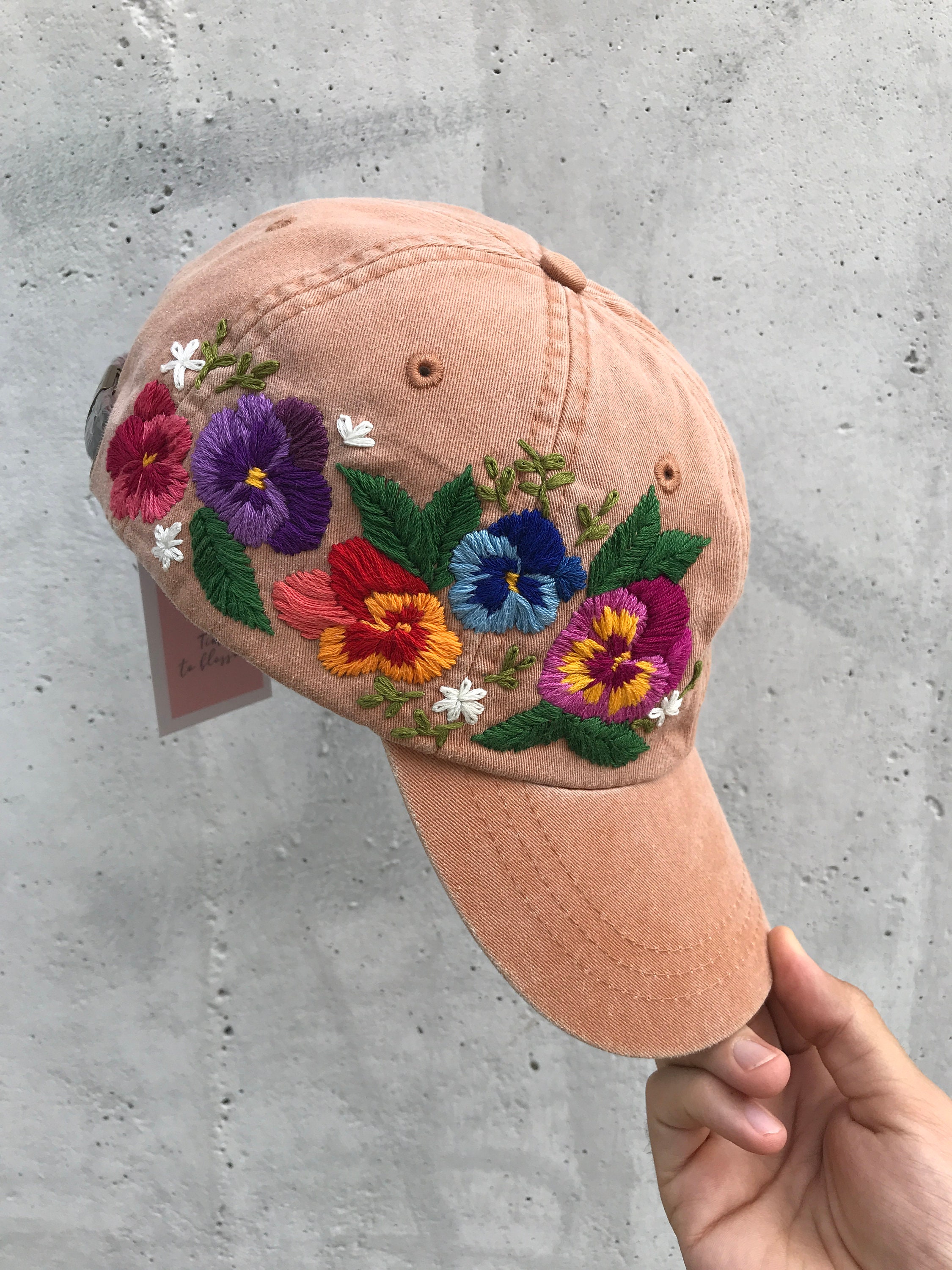 Hand Embroidered Hat Embroidered Baseball Caps Custom - Etsy