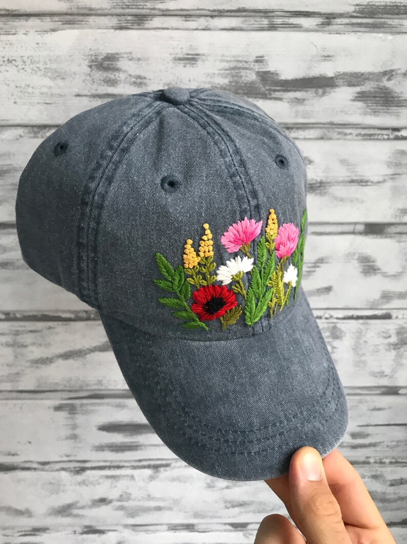 Hand Embroidered Hat Mother's Day Gift Birthday Gifts | Etsy