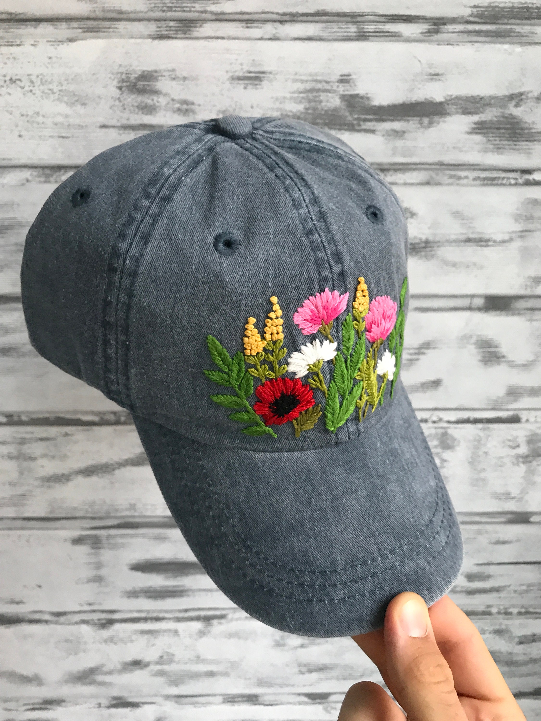 Hand Embroidered Hat Mother's Day Gift Birthday Gifts | Etsy