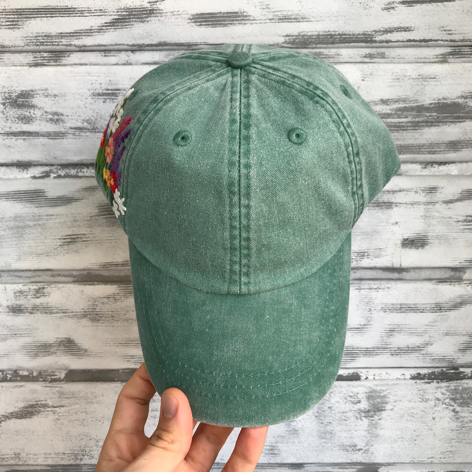 Hand Stiched Baseball Cap With Lavender and Botanical Flowers | Etsy