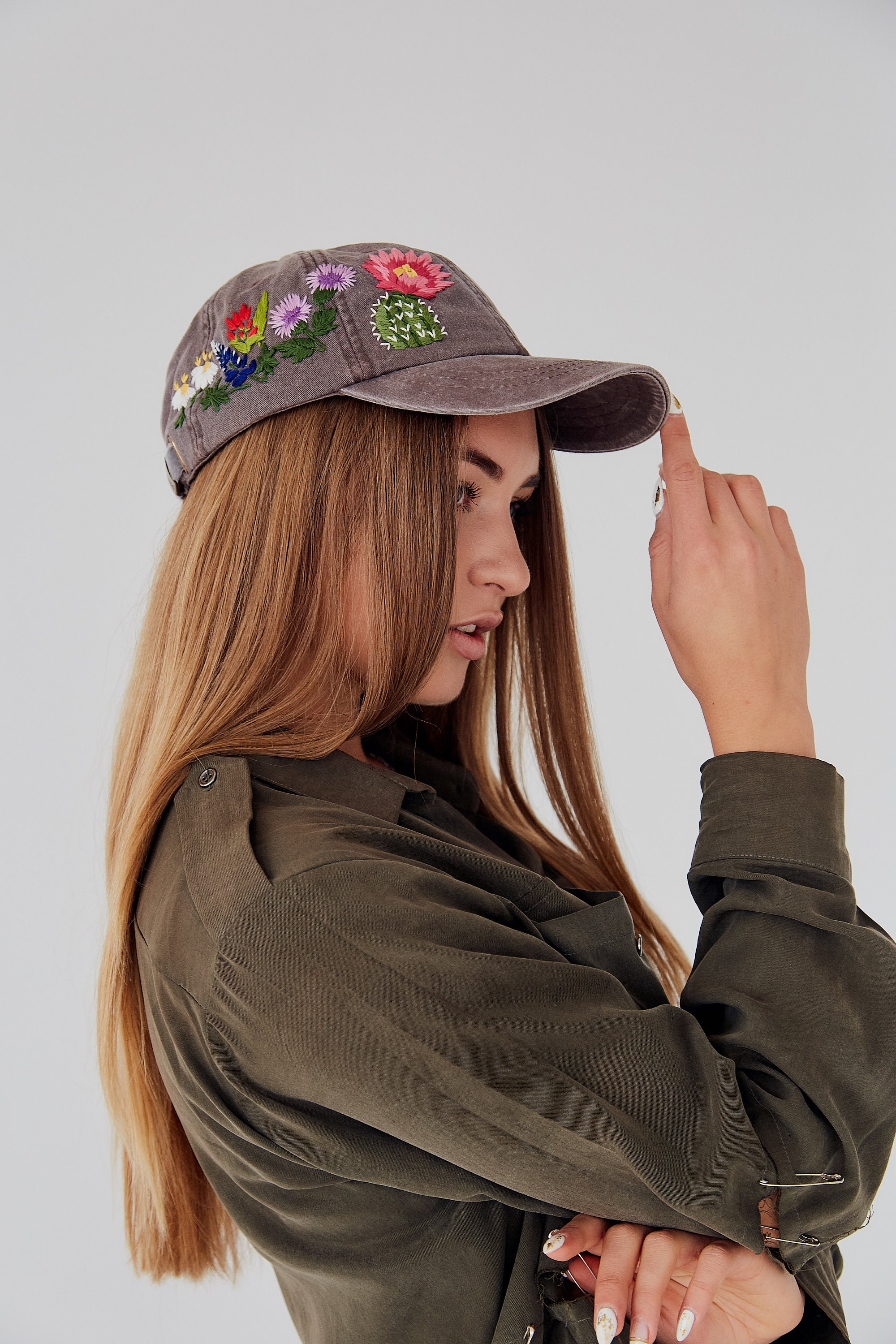 Hand Embroidered Hat Embroidered Flower Hat Embroidery Hat - Etsy Canada