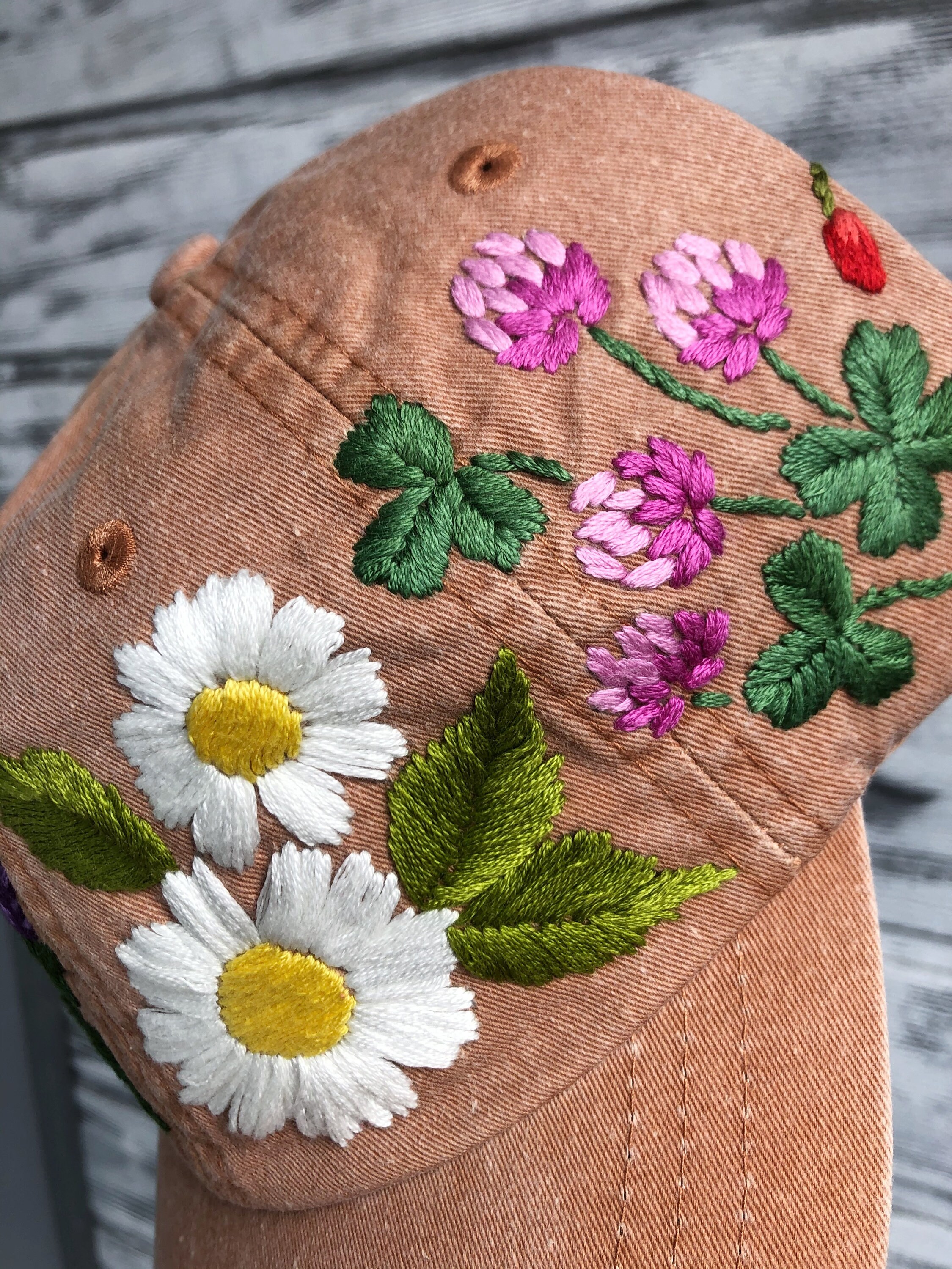 Hand Embroidered Baseball Hat for Women Custom Embroidered | Etsy