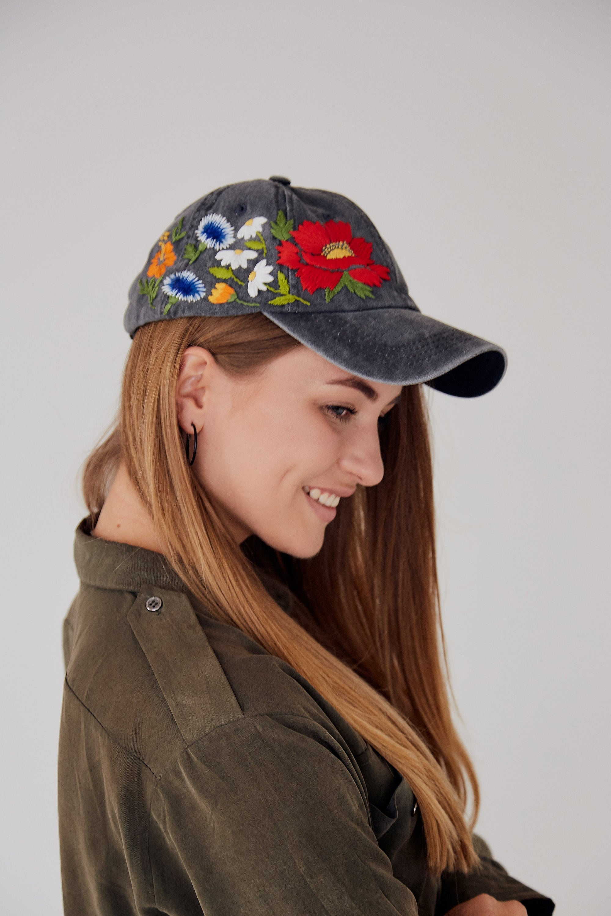 Custom Hand Stitched Hat / Hand Embroidered Hat / Baseball Cap | Etsy