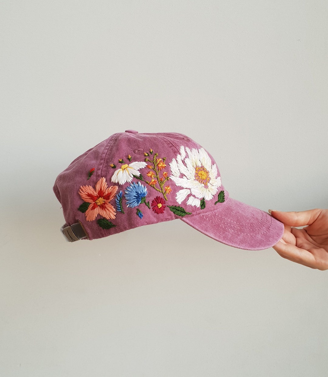 Baseball Hat, Embroidered Hat, Hand Embroidery, Hand Embroidered ...