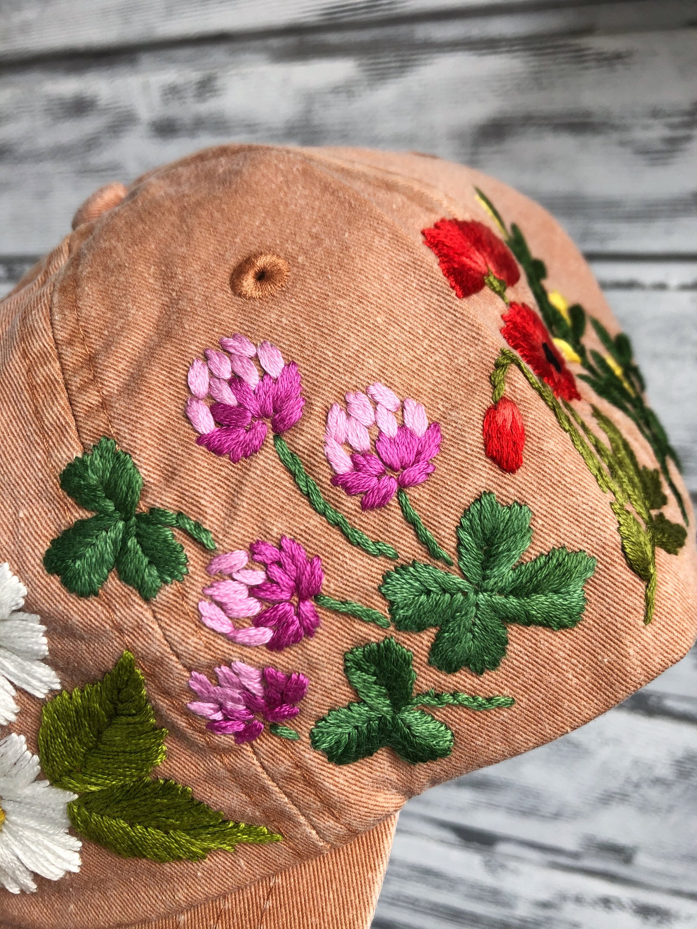 Hand Embroidered Baseball Hat for Women Custom Embroidered | Etsy