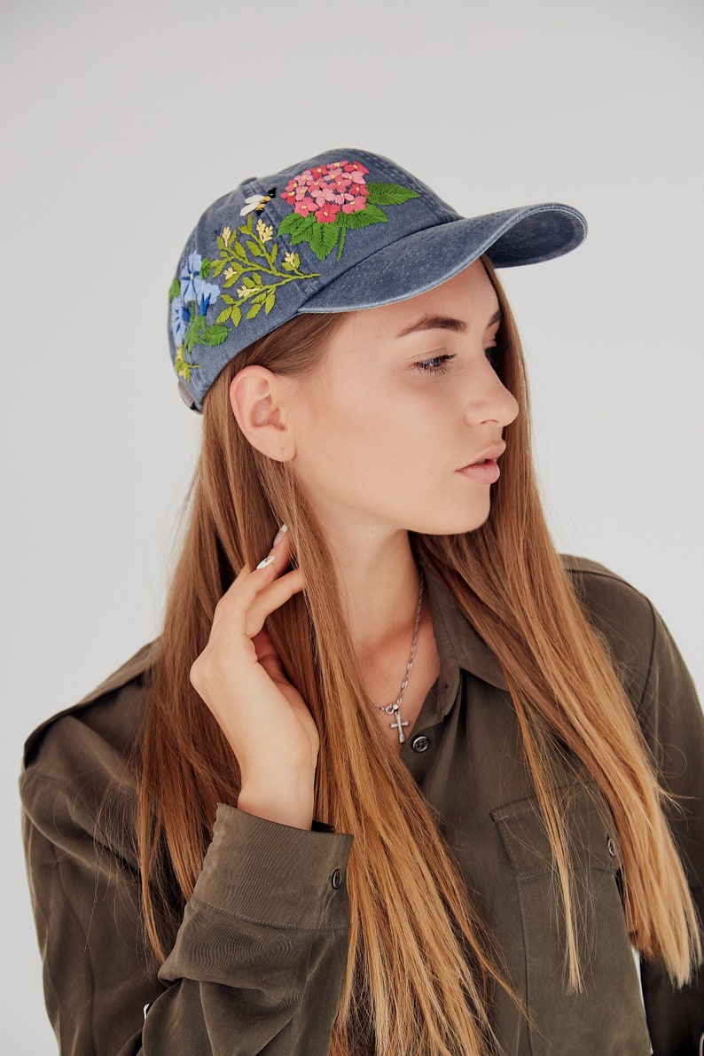 Custom Flower Embroidered Baseball Hats for Women Womens - Etsy