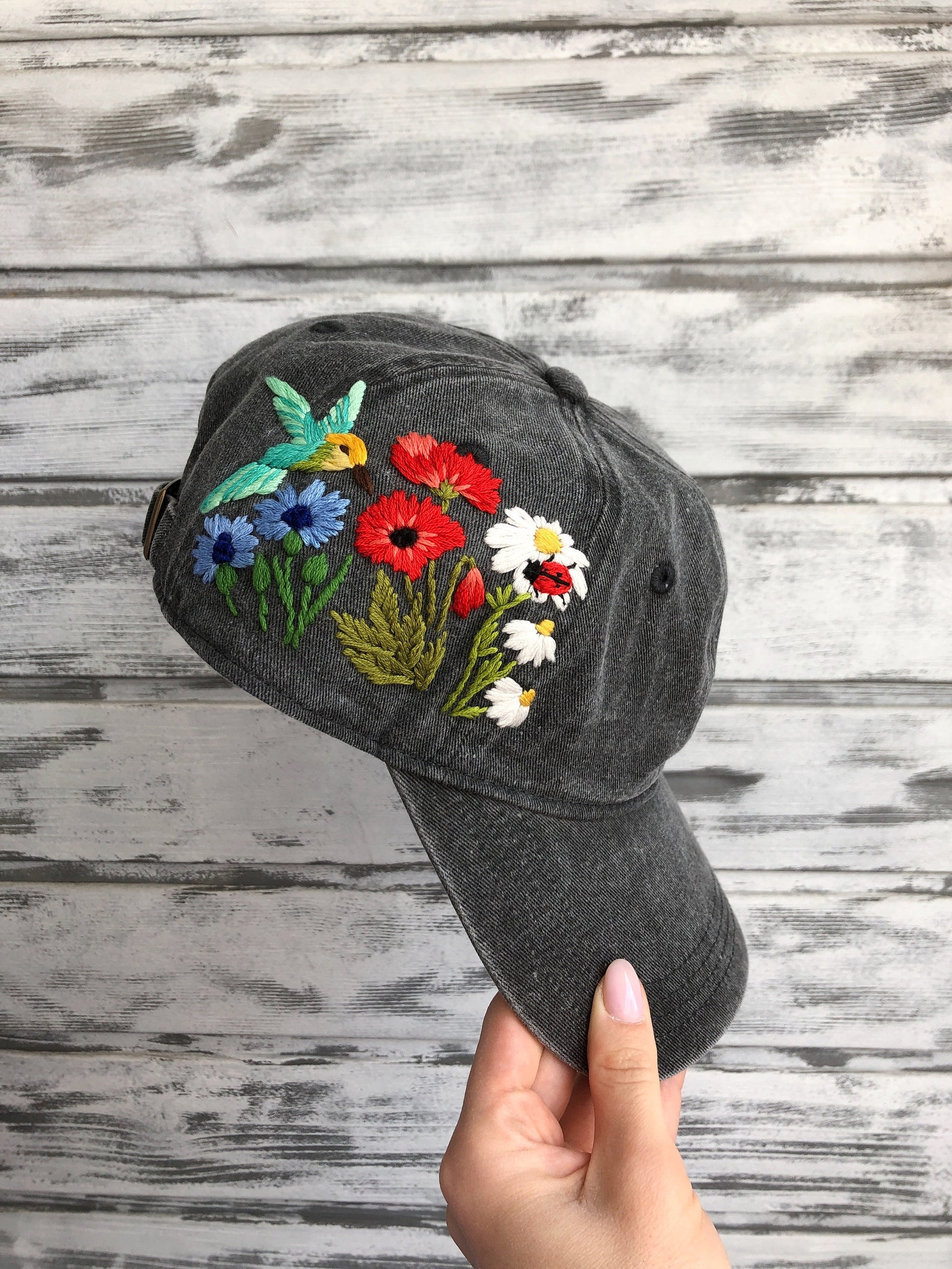 Mothers Day Custom Embroidered Hat Floral Embroidery Custom | Etsy