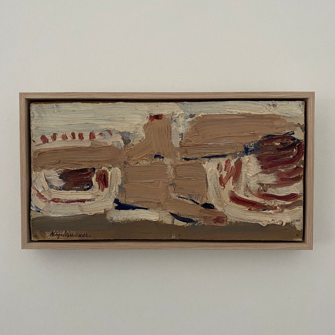 Swedish Abstract Landscape Painting by Nils-göran Brunner / Mid-century ...
