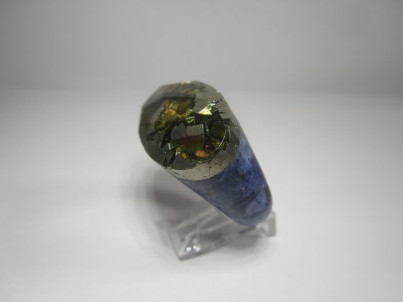 Carved Purple Jasper and Bismuth Ring Size 10 Solid S… - Gem