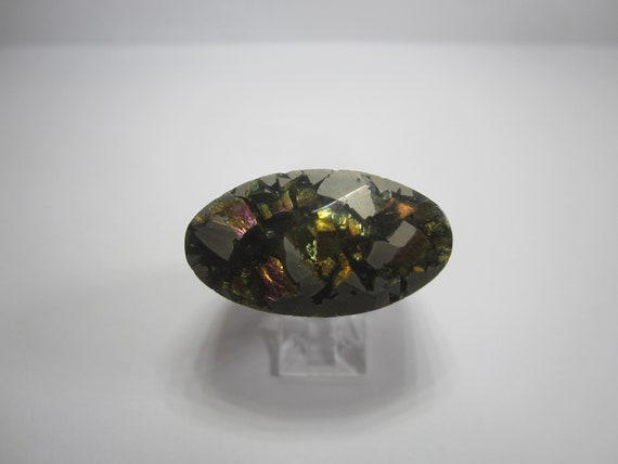 Carved Purple Jasper and Bismuth Ring Size 10 Solid S… - Gem