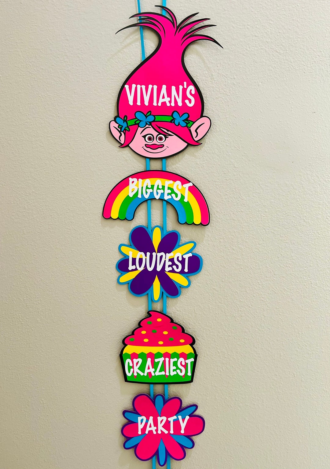 Trolls Birthday Party Sign - Etsy