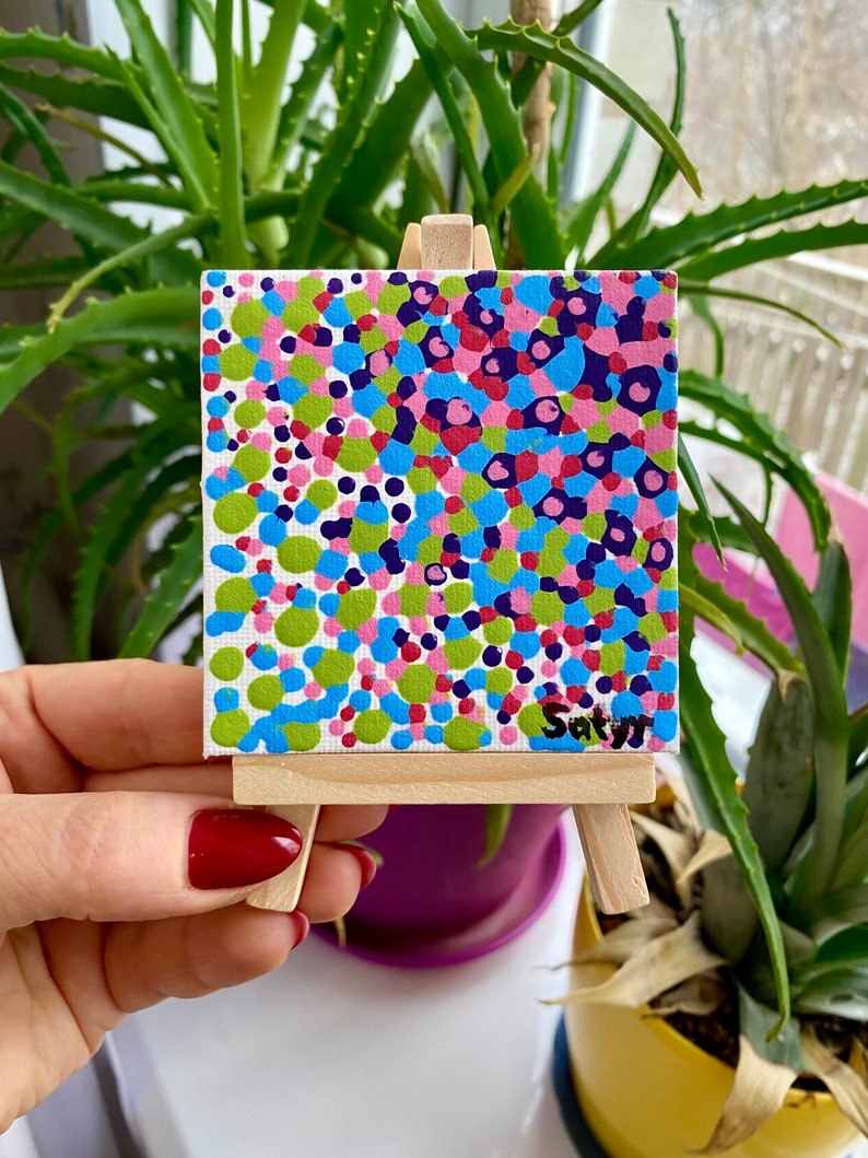 Mini Wall Art Miniature Painting Canvas Tiny Paintings for Doll Mini ...